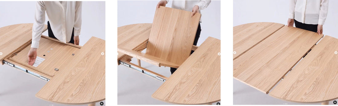 CondeHouse MOM Round Extension Table| Japandi Supply House